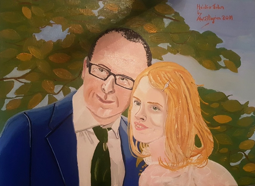 Heidi & John on their Wedding Day – A.W.J. Pilgrim Arts